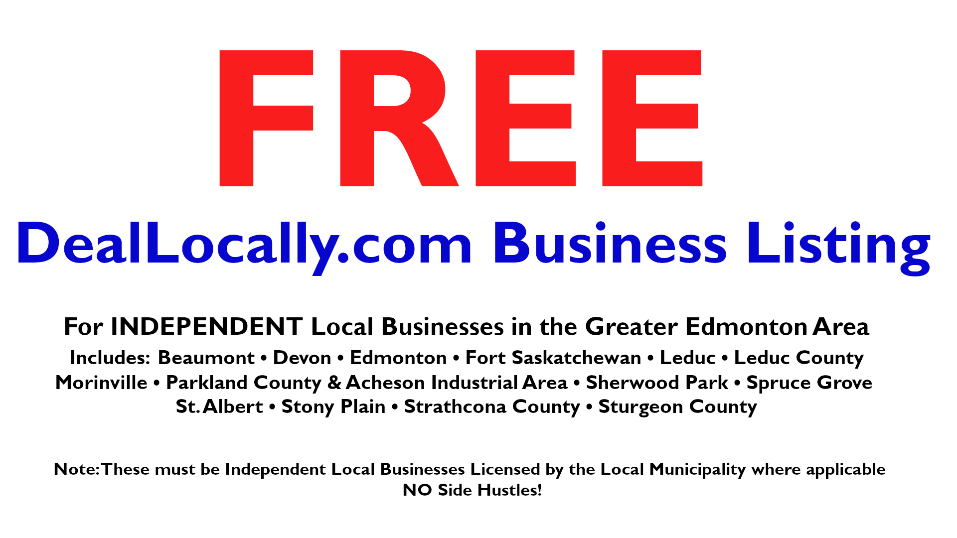 Independent Local Business Owners • FREE Listing • - DealLocally.com